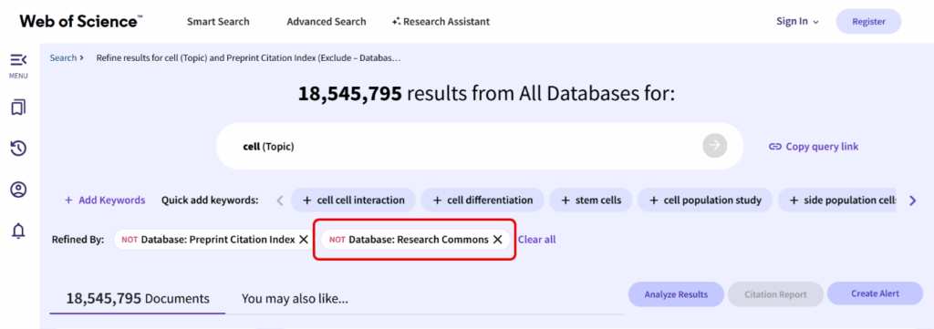 Expanding the Web of Science platform with Research Commons
