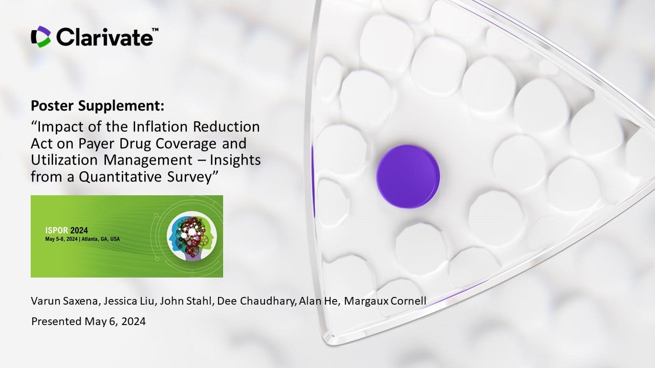 ISPOR 2024 Poster Supplement | Clarivate