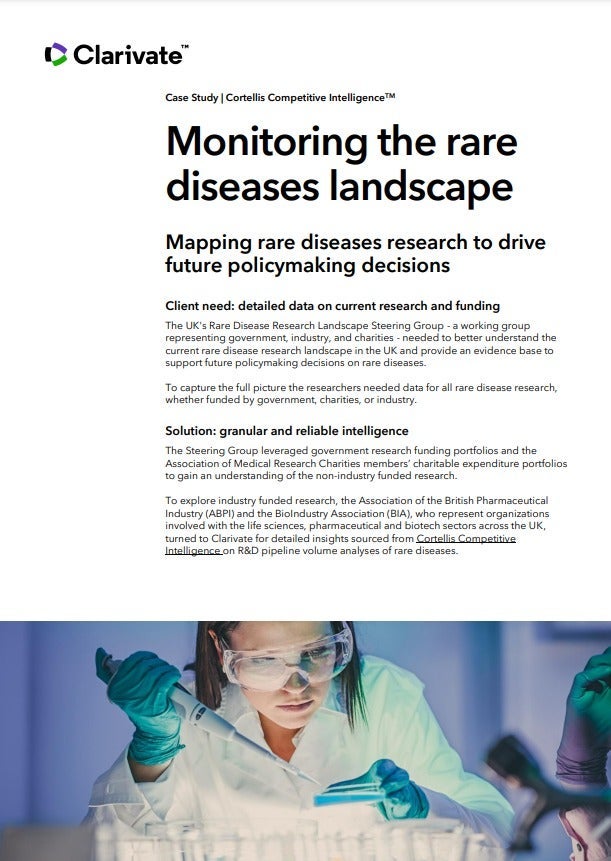 Monitoring the rare diseases landscape | Clarivate