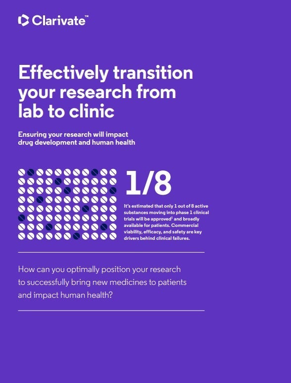 Effectively transition your research from lab to clinic | Clarivate