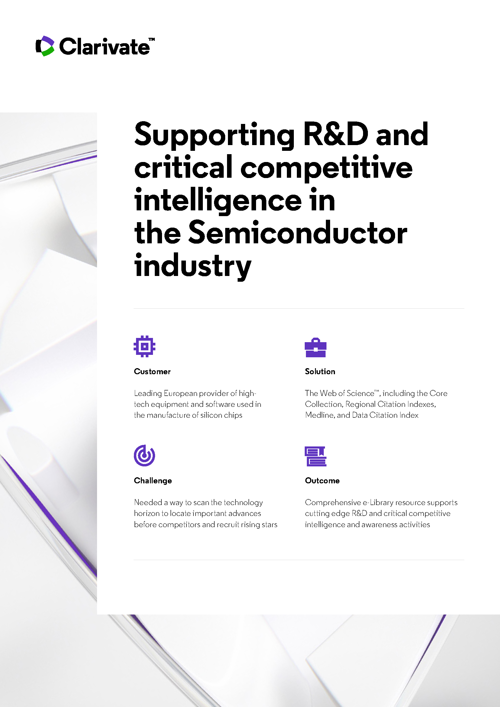 Supporting R&D and critical competitive intelligence in the ...